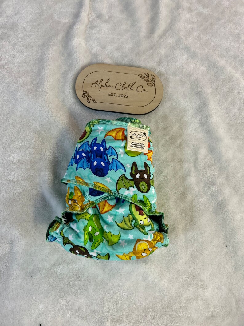 Blue Fruit Bat Fitted Diaper - Etsy