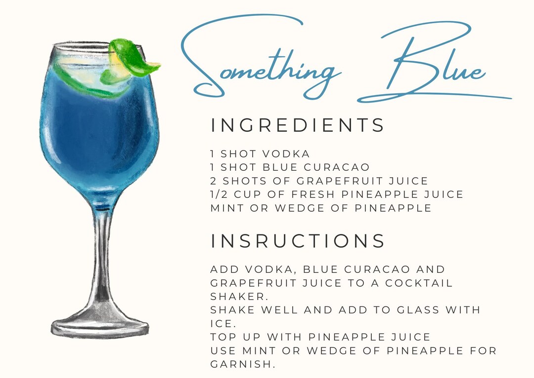 Hen Party Drinks Menu, Cocktail Bar Sign Template, Printable Signature ...