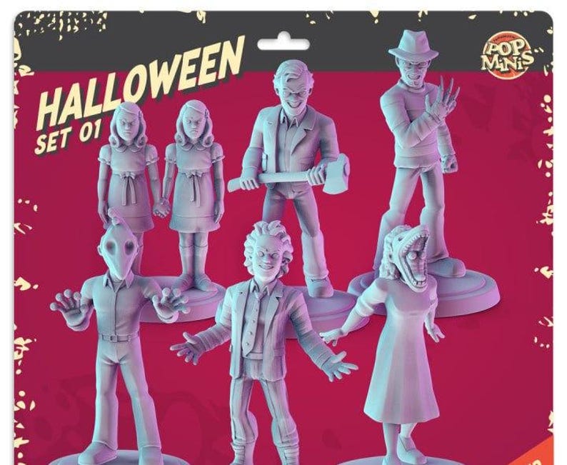 Halloween Mini Figures 3D Printing STL File - Etsy