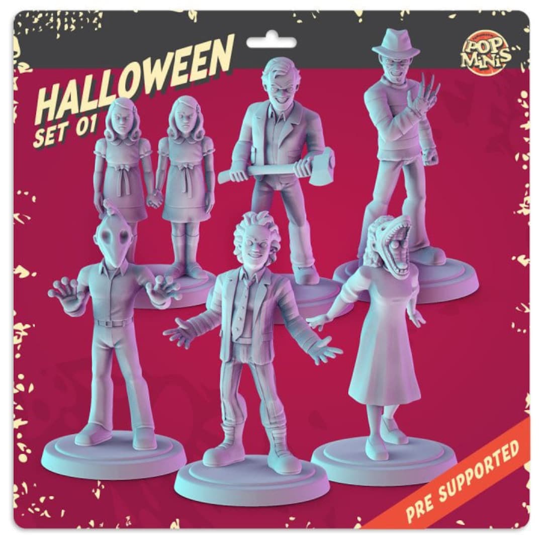 Halloween Mini Figures 3D Printing STL File - Etsy