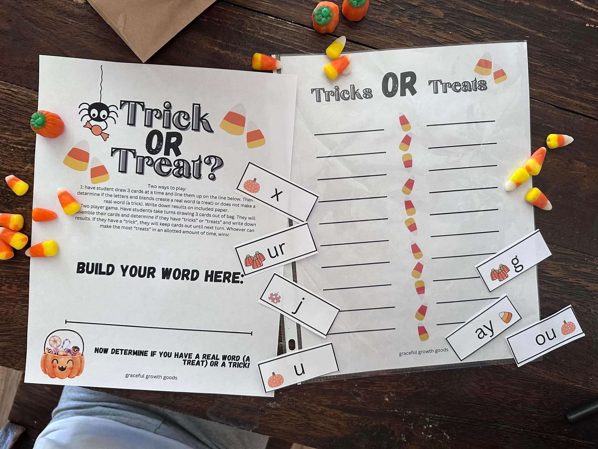 Phonics, Halloween Reading, Phonics Games, Trick or Treat Reading ...