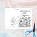 Blooming Sunflower Mother's Day Coloring Card - DIY Printable Instant ...