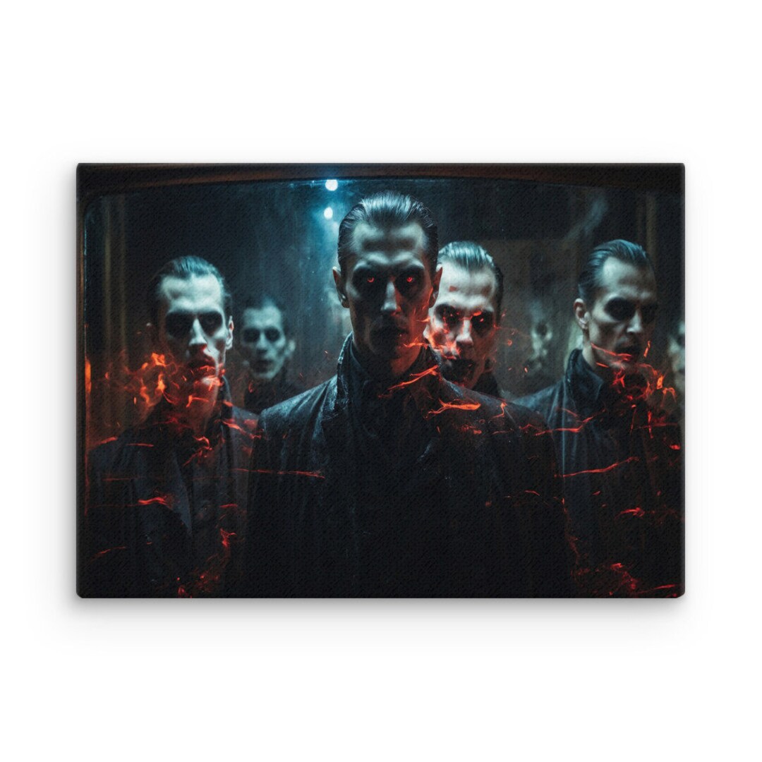 Print, Canvas, Wall Art: Reflections of Glowing Vampires on Haunted ...