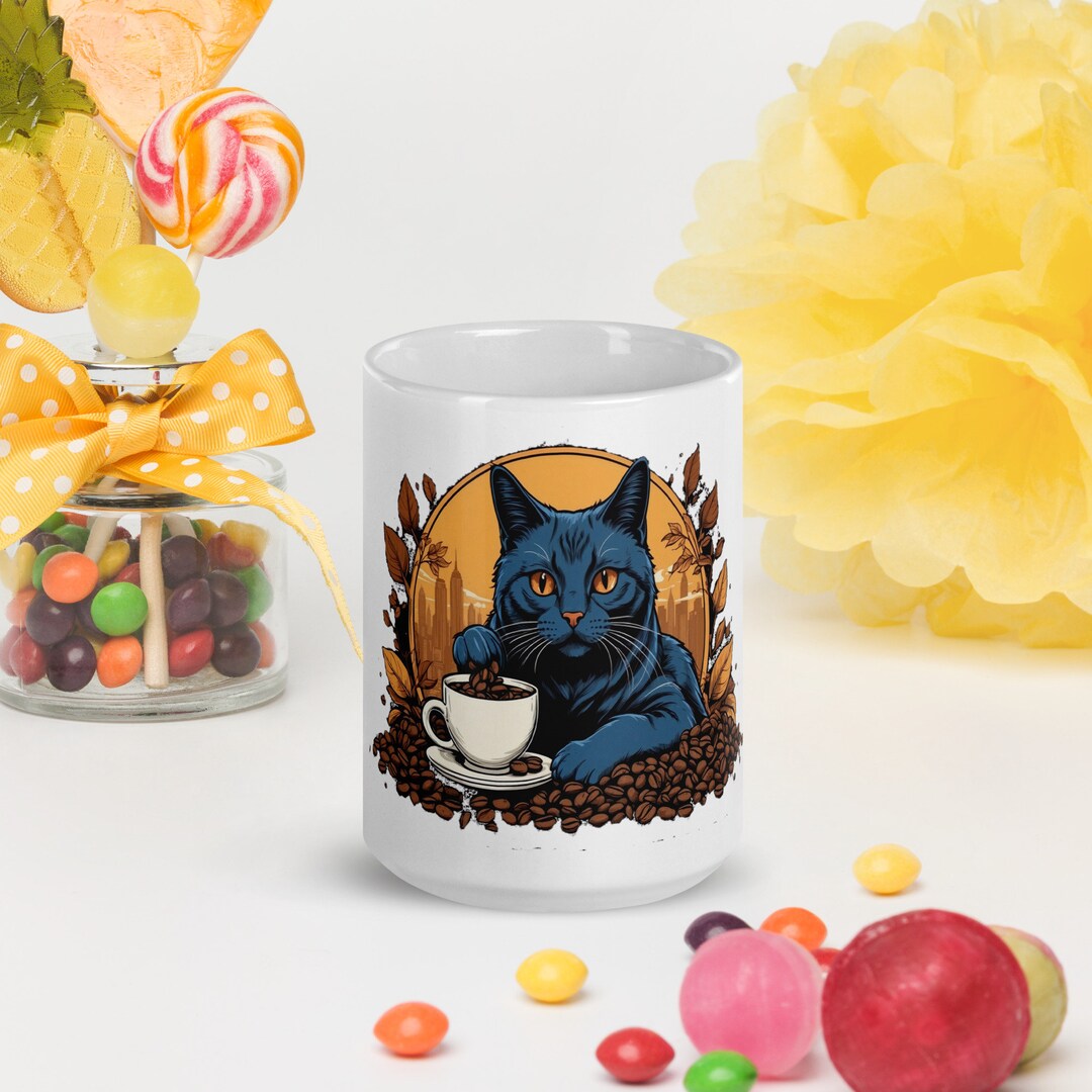 Cat on a Cup of Tea - Cute Mug, Coffee Mug, Tea Cup - Adorable Cat ...