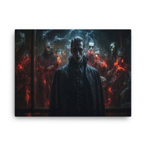 Print, Canvas, Wall Art: Reflections of Glowing Vampires on Haunted ...