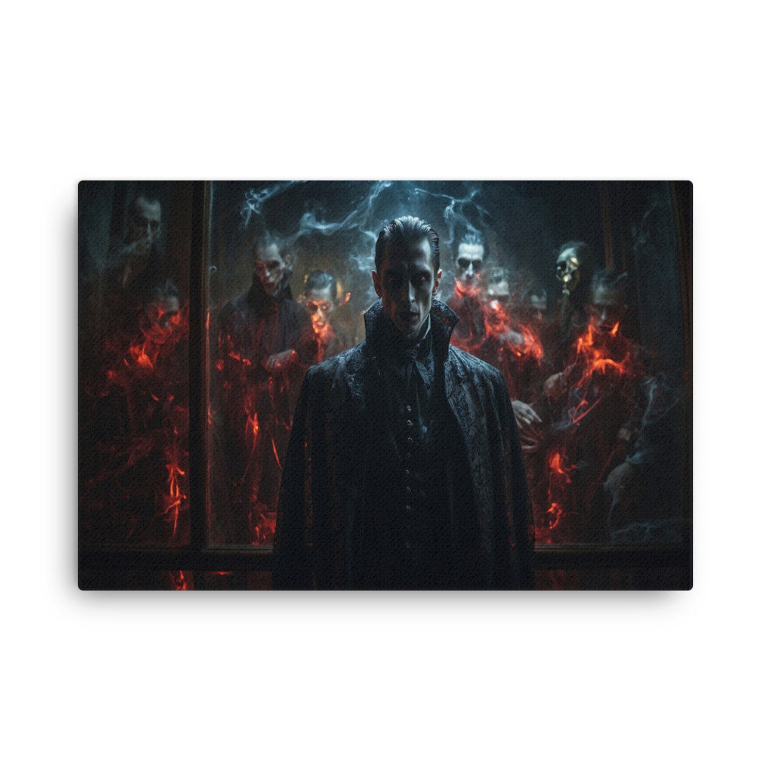 Print, Canvas, Wall Art: Reflections of Glowing Vampires on Haunted ...