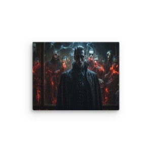 Print, Canvas, Wall Art: Reflections of Glowing Vampires on Haunted ...