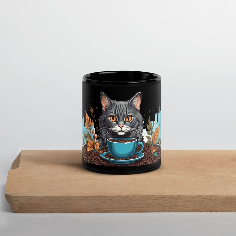 Cute Mug - Cat on a Cup of Tea - Adorable Coffee Mug, Charming Tea Cup ...