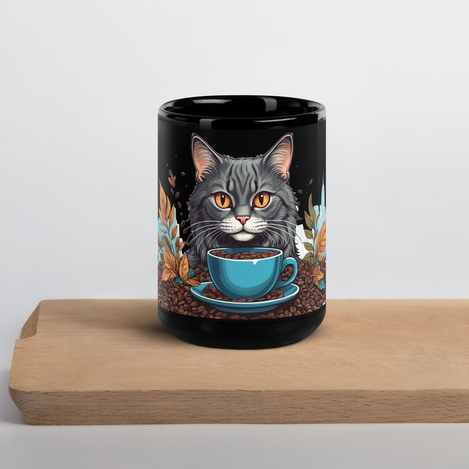 Cute Mug - Cat on a Cup of Tea - Adorable Coffee Mug, Charming Tea Cup ...