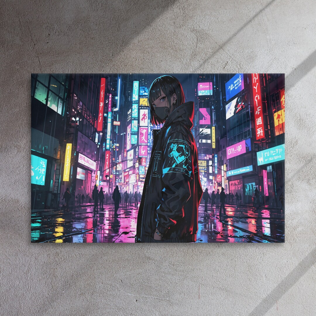 Anime Manga Canvas Painting - Minimalist Anime Print - Anime Wall Art ...