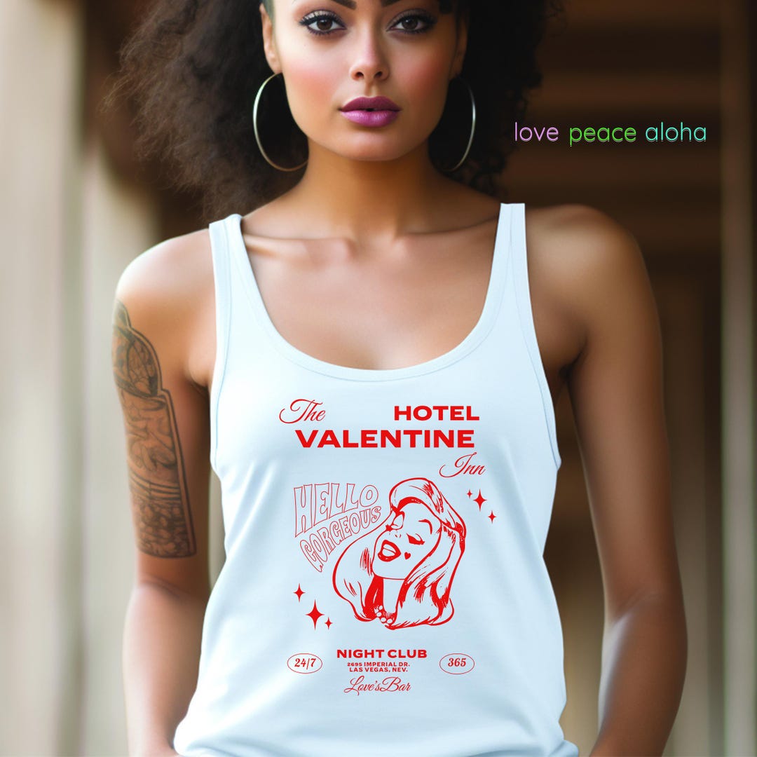 Vintage 50s Hotel Bar Pin-up Racerback Tank Top: Retro Summer Fashion ...