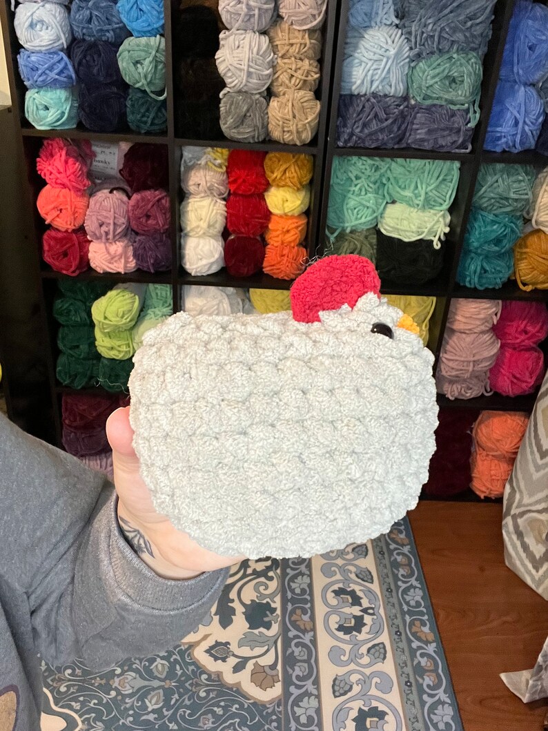 Chicken Plushy/homemade Crochet Stuffed Animal - Etsy