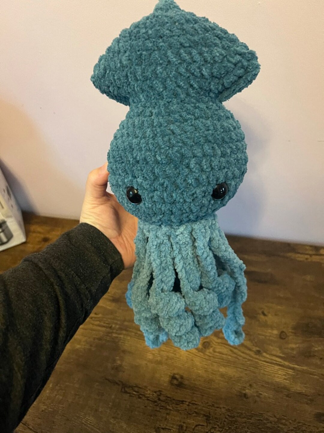 Squid Plushy / Homemade Crochet Stuffed Animal - Etsy
