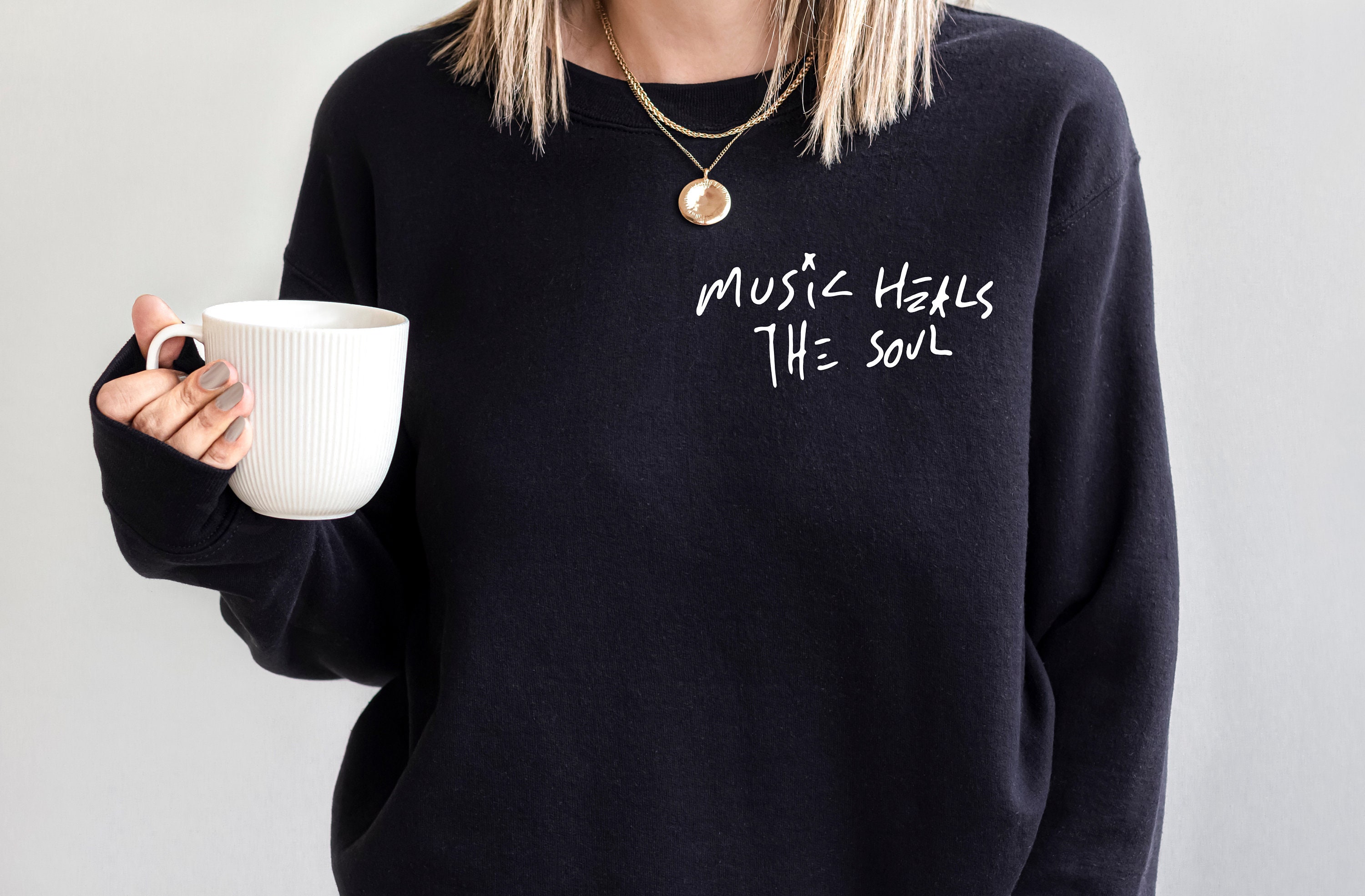 Machine Gun Kelly MGK Sweatshirt Music Heals the Soul Quote Inspired ...