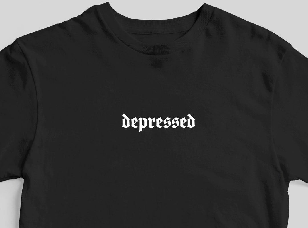 Gothic Depressed T-shirt, Goth Minimalism Shirt, Mental Health ...