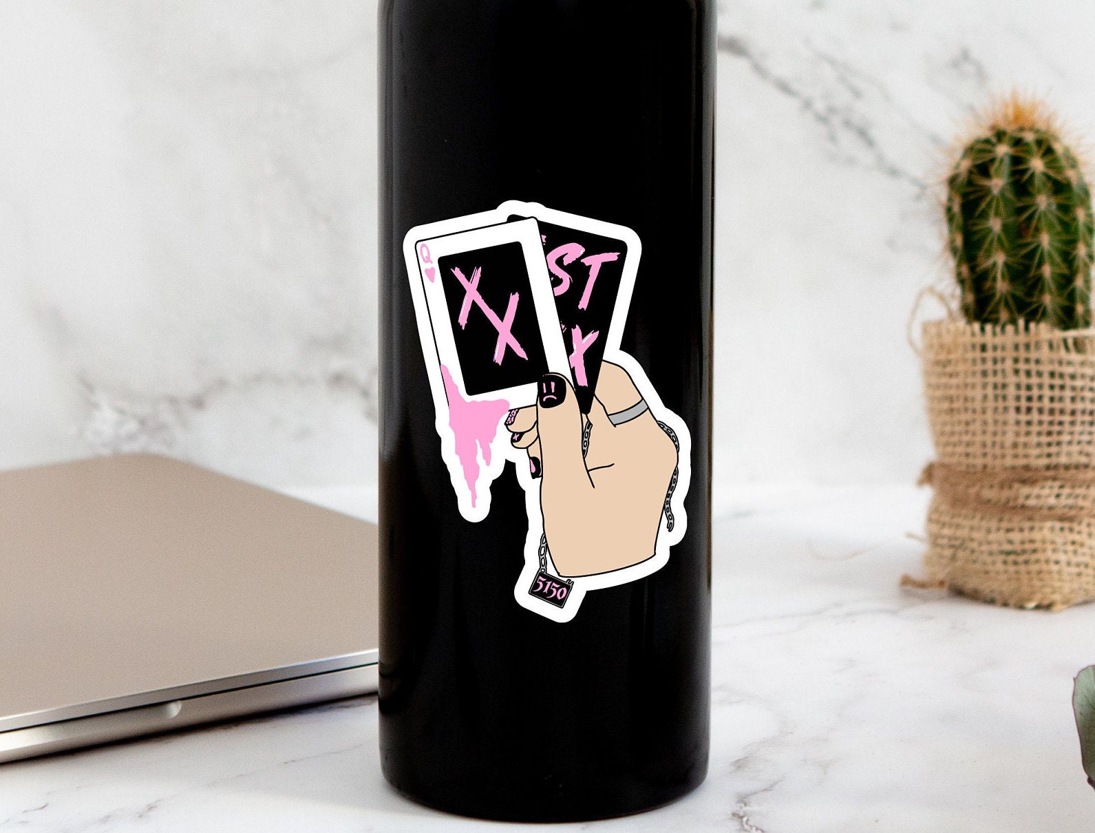 5150 Cards Sticker Machine Gun Kelly Queen of Hearts XX Decal MGK Merch ...