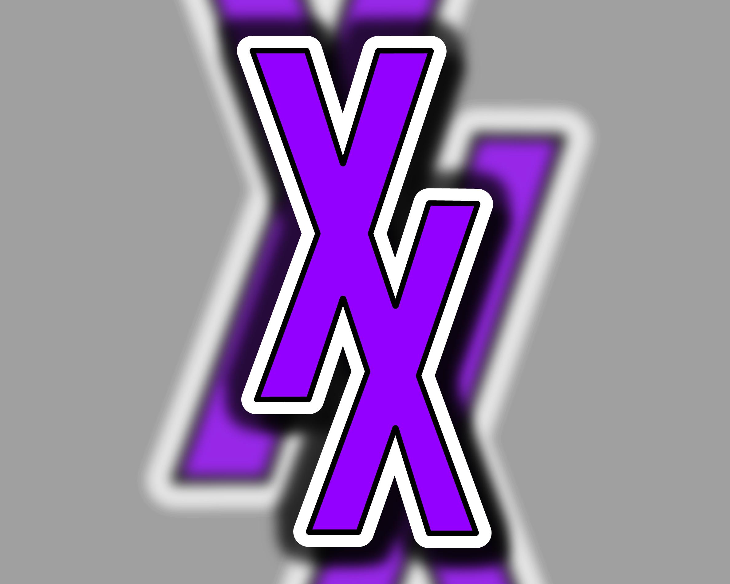 XX Sticker Purple MGK Machine Gun Kelly Merch Double Xs Hotel Diablo ...