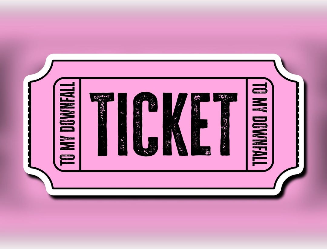 MGK Sticker Machine Gun Kelly Merch Tickets to My Downfall Decal ...