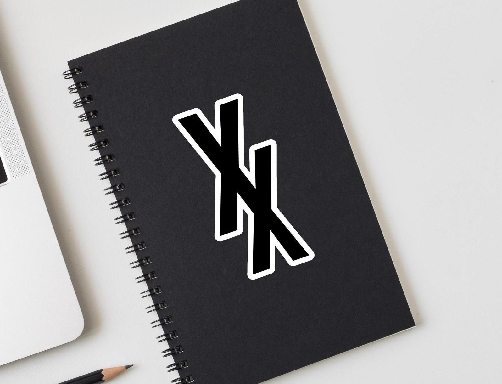 XX Sticker Black MGK Machine Gun Kelly Merch Double Xs Everyone Stand ...