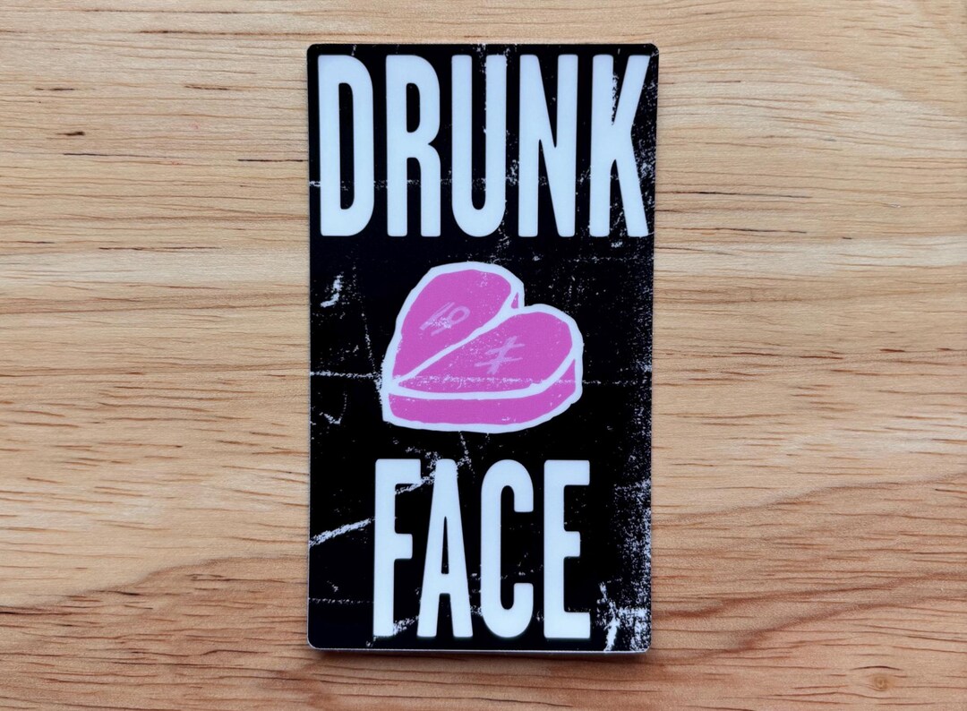 Drunk Face MGK Sticker Machine Gun Kelly Merch Tickets to My Downfall ...