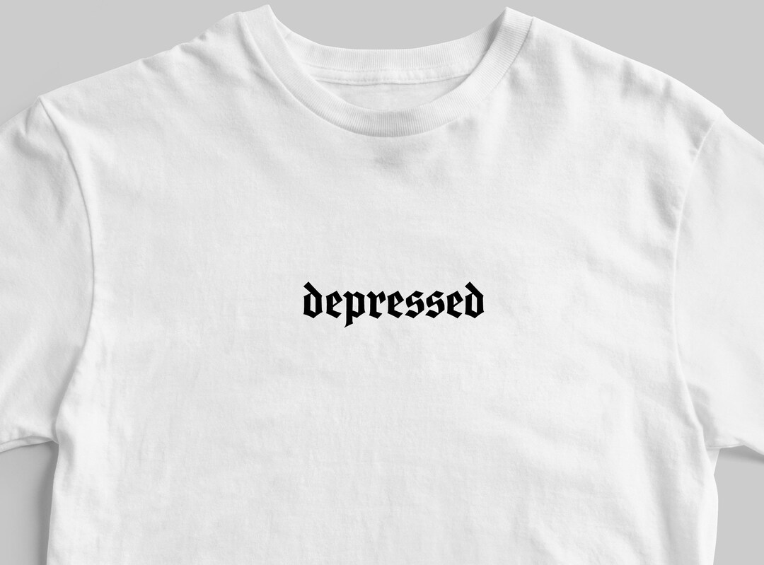 Gothic Depressed T-shirt, Goth Minimalism Shirt, Mental Health ...