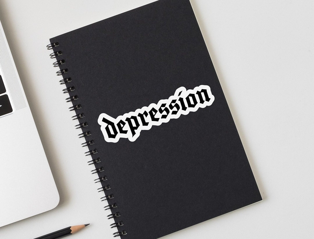 Depression Goth Sticker, Mental Health Decal, Grunge Gothic Punk ...