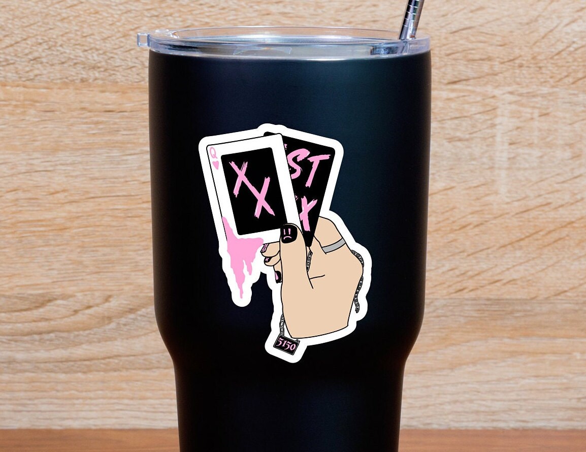 5150 Cards Sticker Machine Gun Kelly Queen of Hearts XX Decal MGK Merch ...