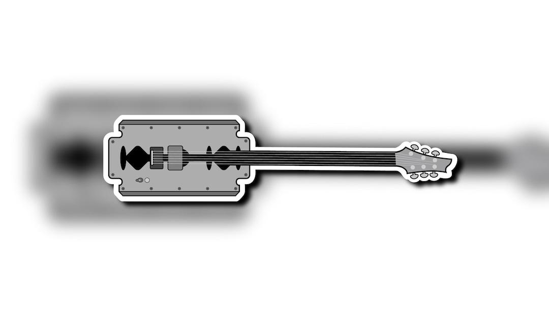 Machine Gun Kelly Razor Blade Guitar Sticker MGK Decal Merch EST Punk ...