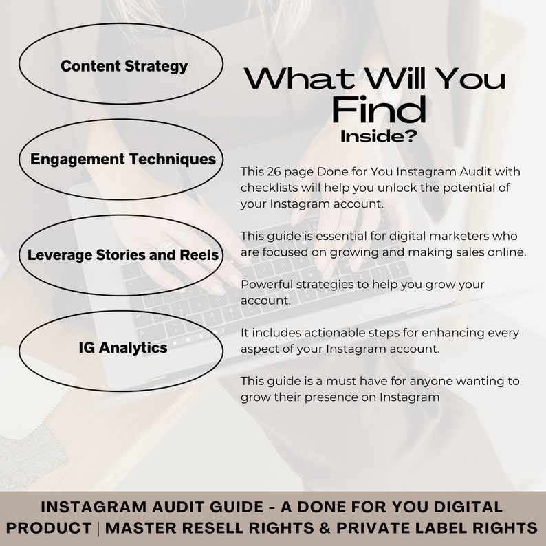 Instagram Audit Guide With Master Resell Rights (MRR) | Private Label Rights (PLR) | Done for ...