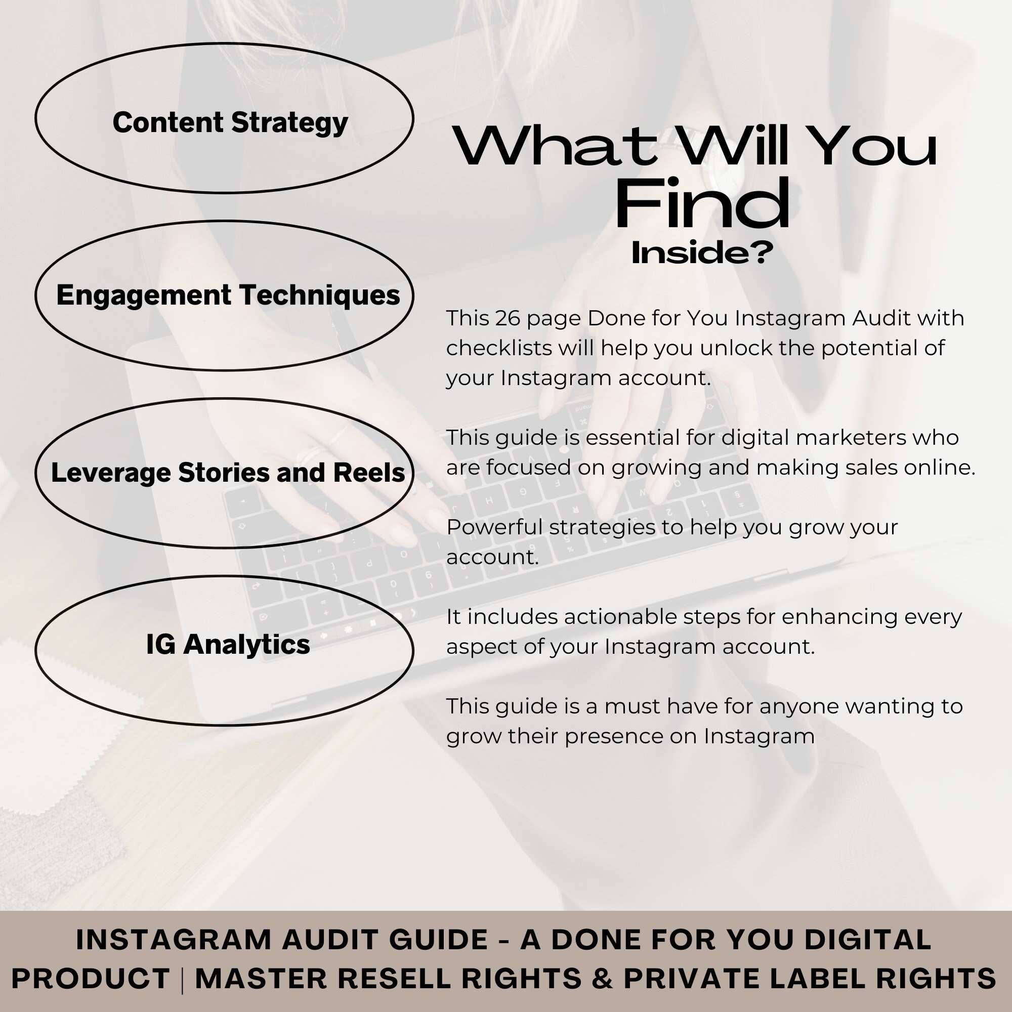 Instagram Audit Guide With Master Resell Rights (MRR) | Private Label ...