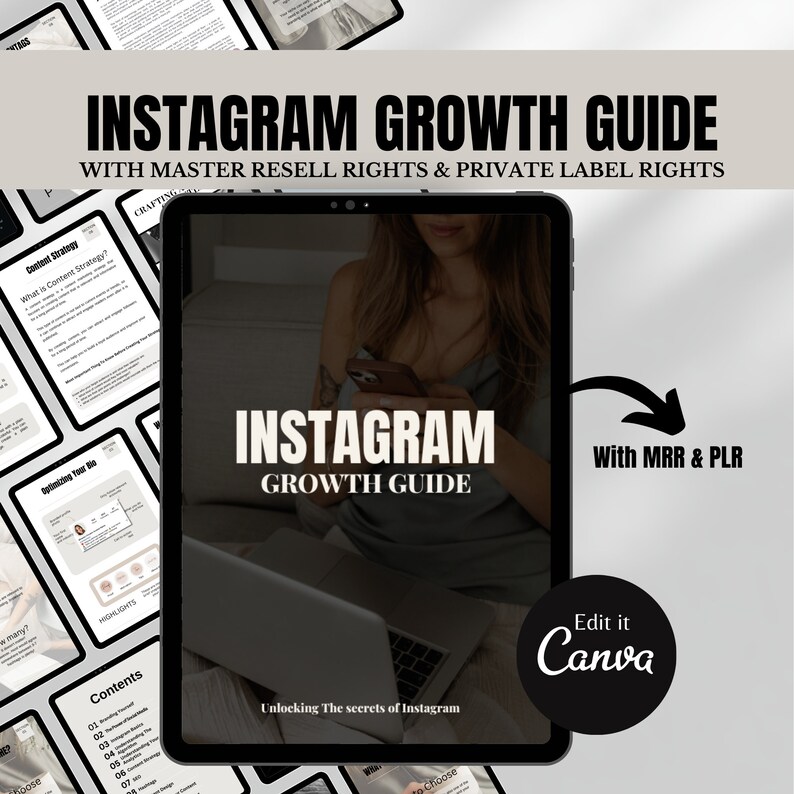 Instagram Growth Guide With Master Resell Rights, Instagram Marketing ...