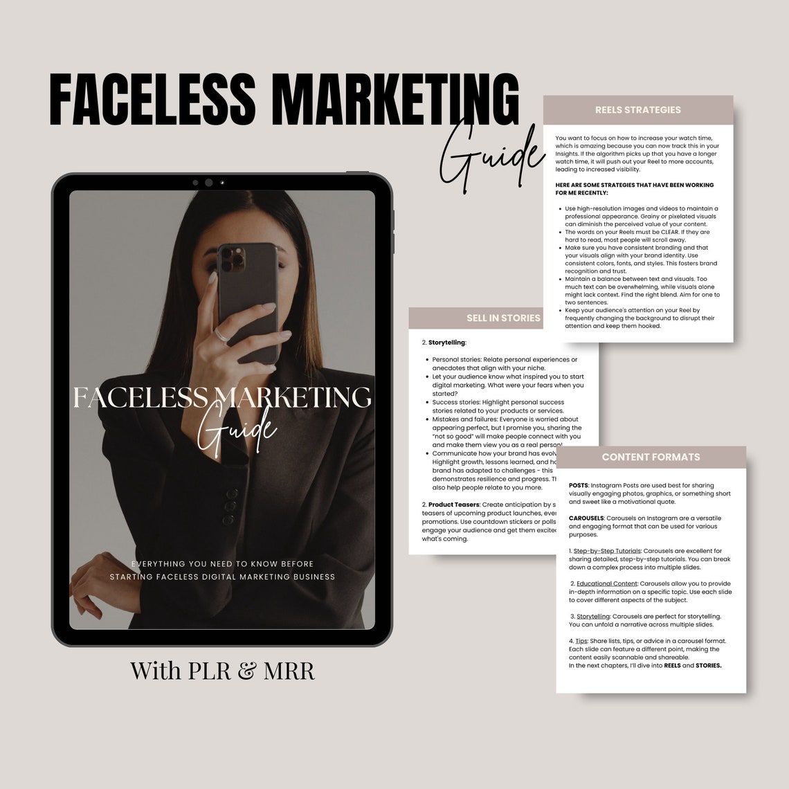 Faceless Digital Marketing Guide W PLR. This is the Most Comprehensive ...