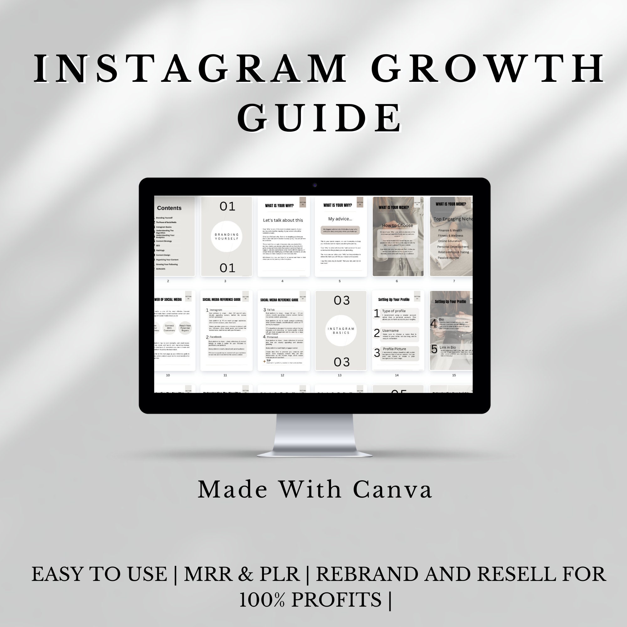 Instagram Growth Guide With Master Resell Rights, Instagram Marketing ...