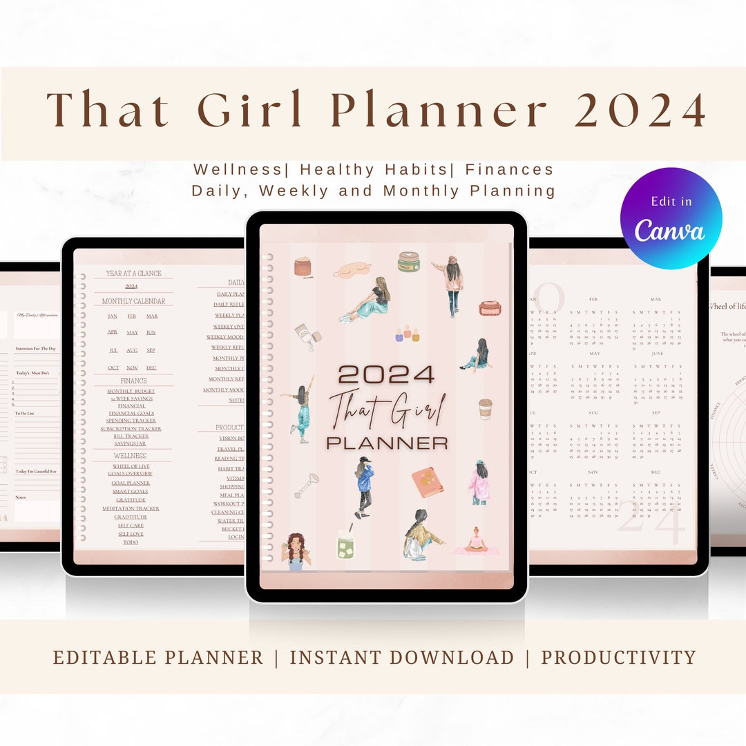 That Girl Planner 2024 Undated Digital Planners Good Notes - Etsy