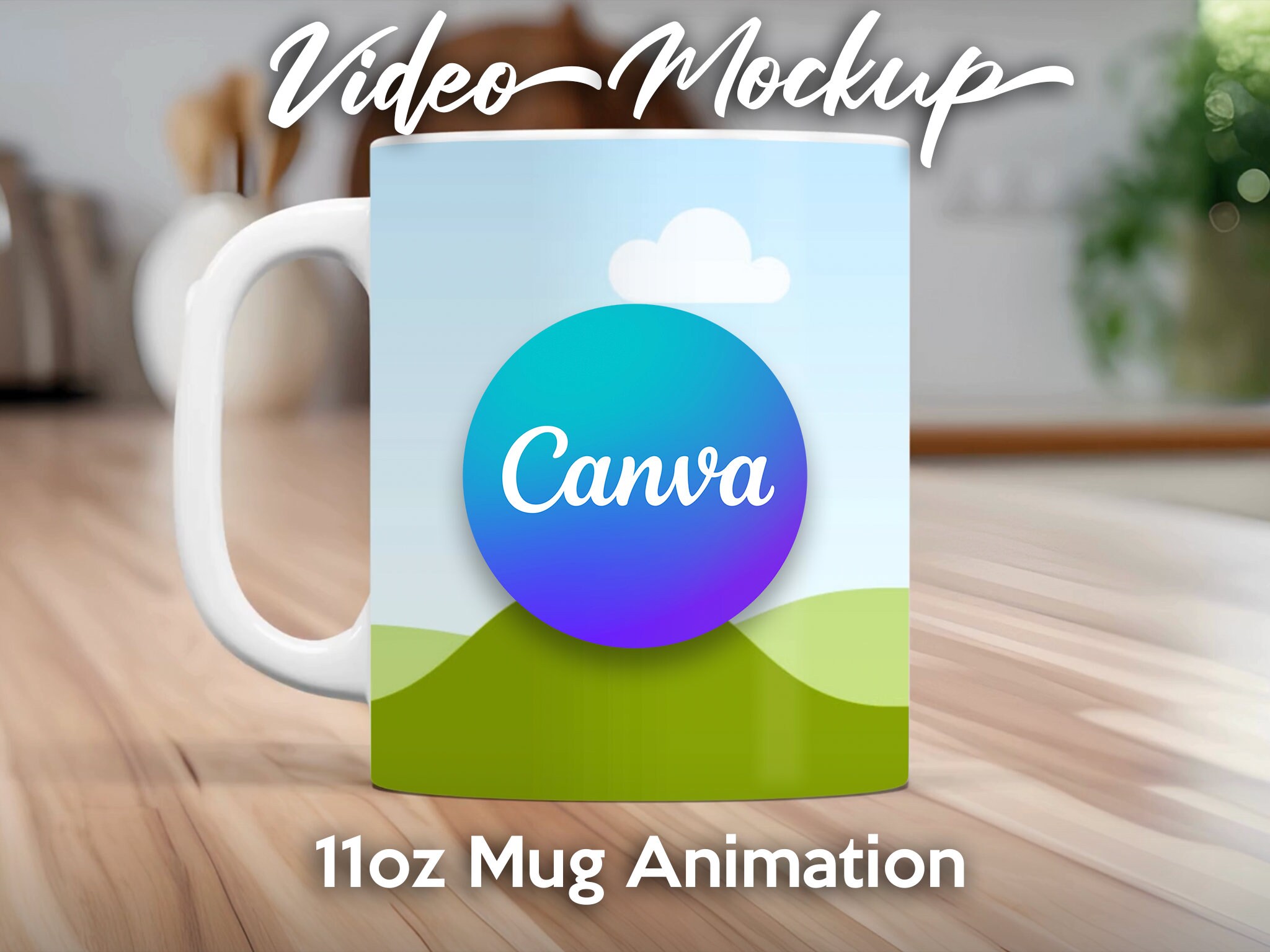 11oz Canva Rotating Mug Mockup, Animated Mug, Spinning Mug, Canva Mug ...