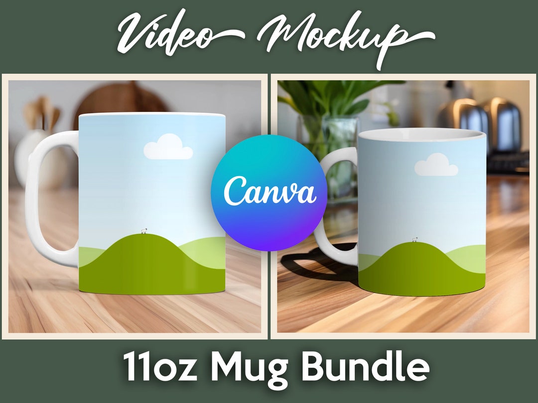 Canva Bundle Mug Mockup, Mug Mockup, Spinning 11oz Mug, Bundle Mug ...
