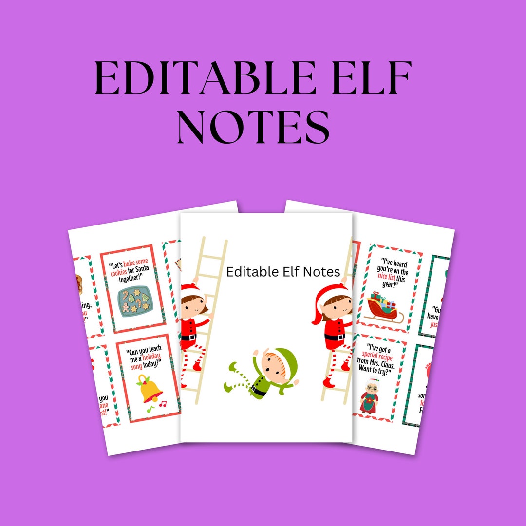 Carta de llegada de elfos, notas de elfos imprimibles Tarjetas y cartas ...