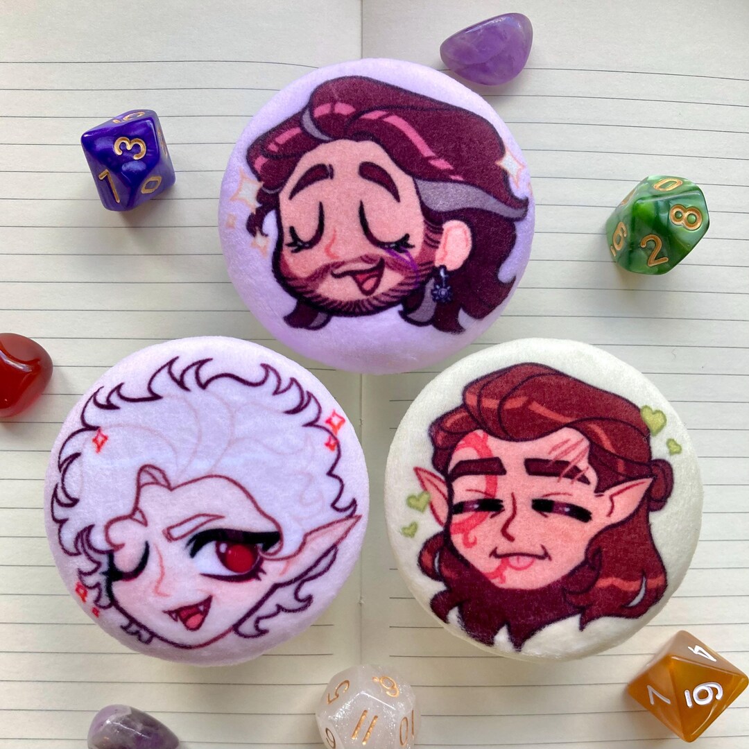 BG3 Plush Buttons | Gale, Astarion & Halsin - Etsy
