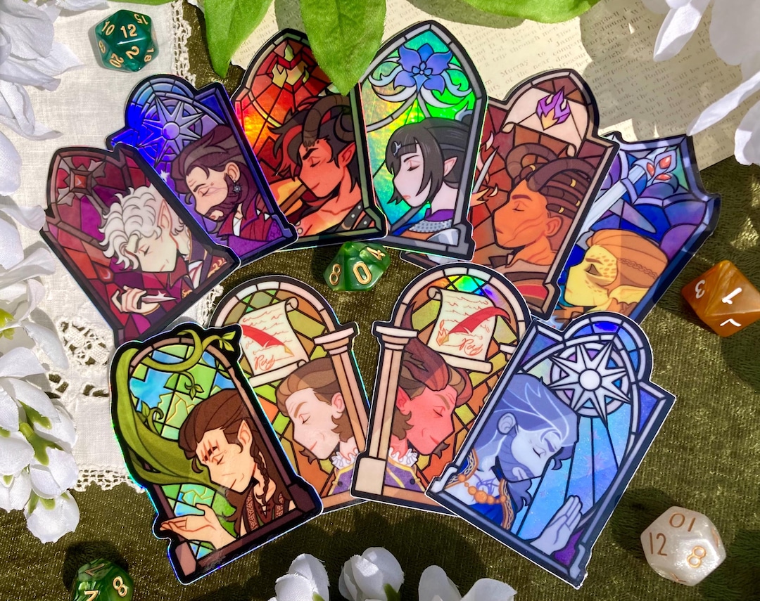 BG3 Holographic Stickers | Companions & Raphael - Etsy