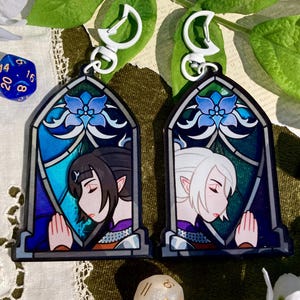 BG3 Stained Glass Charms | Origins, Halsin & Raphael - Etsy