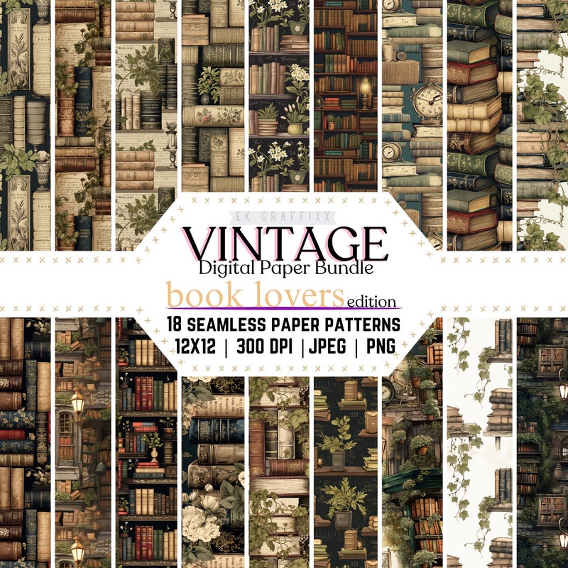 Vintage Book Paper - Etsy