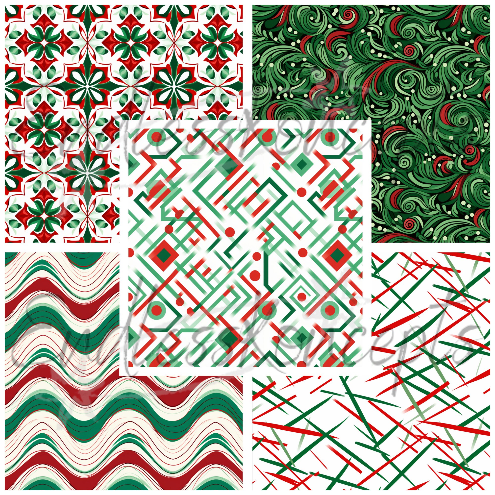 Digital Paper Pack, Holiday Paper, Winter Theme Scrapbook Paper ...