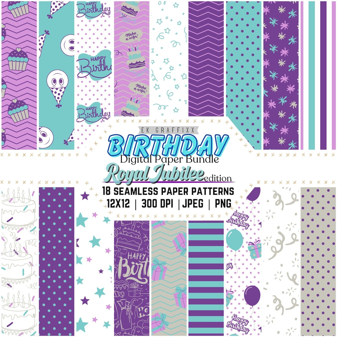 Seamless Patterns, Birthday Paper, Birthday Patterns, Happy Birthday ...