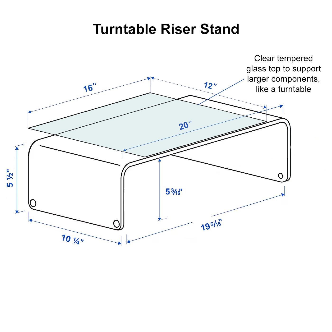 Birch Wood & Glass Record Player / Turntable Riser Stand - Etsy