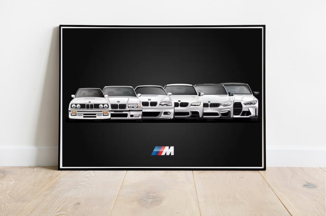 BMW M3 Poster, Car Wall Art, Automotive Decor, Man Cave Decor, Vintage BMW M3 Evolution Poster ...