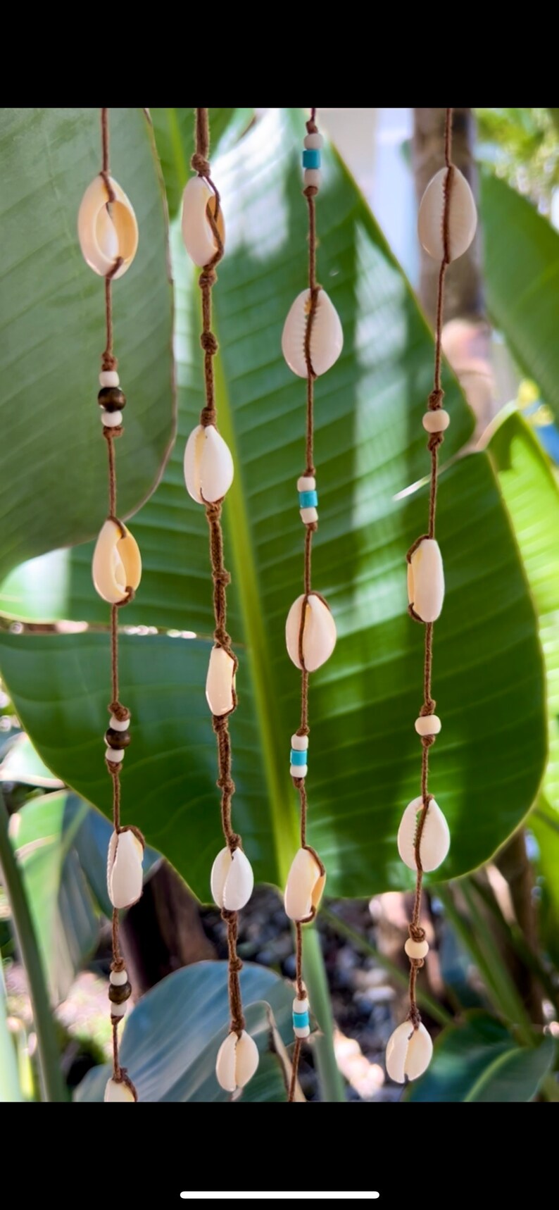 Clip-on Mermaid Hair Extension Handmade W Beads & Cowrie Shell Hair ...