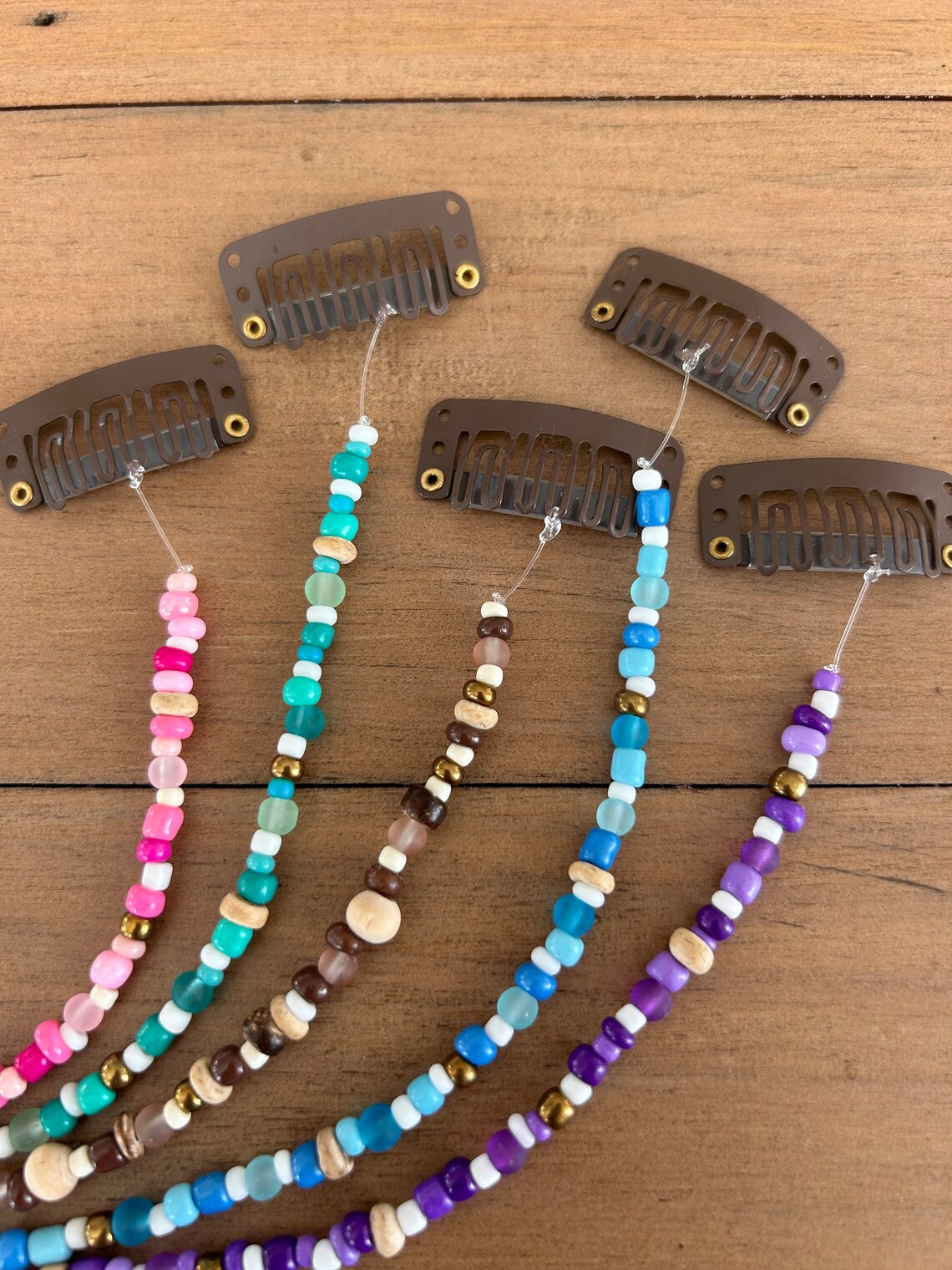 Mermaid Extension CUSTOM Beaded Hair Clip Extension With Cowrie Shell ...