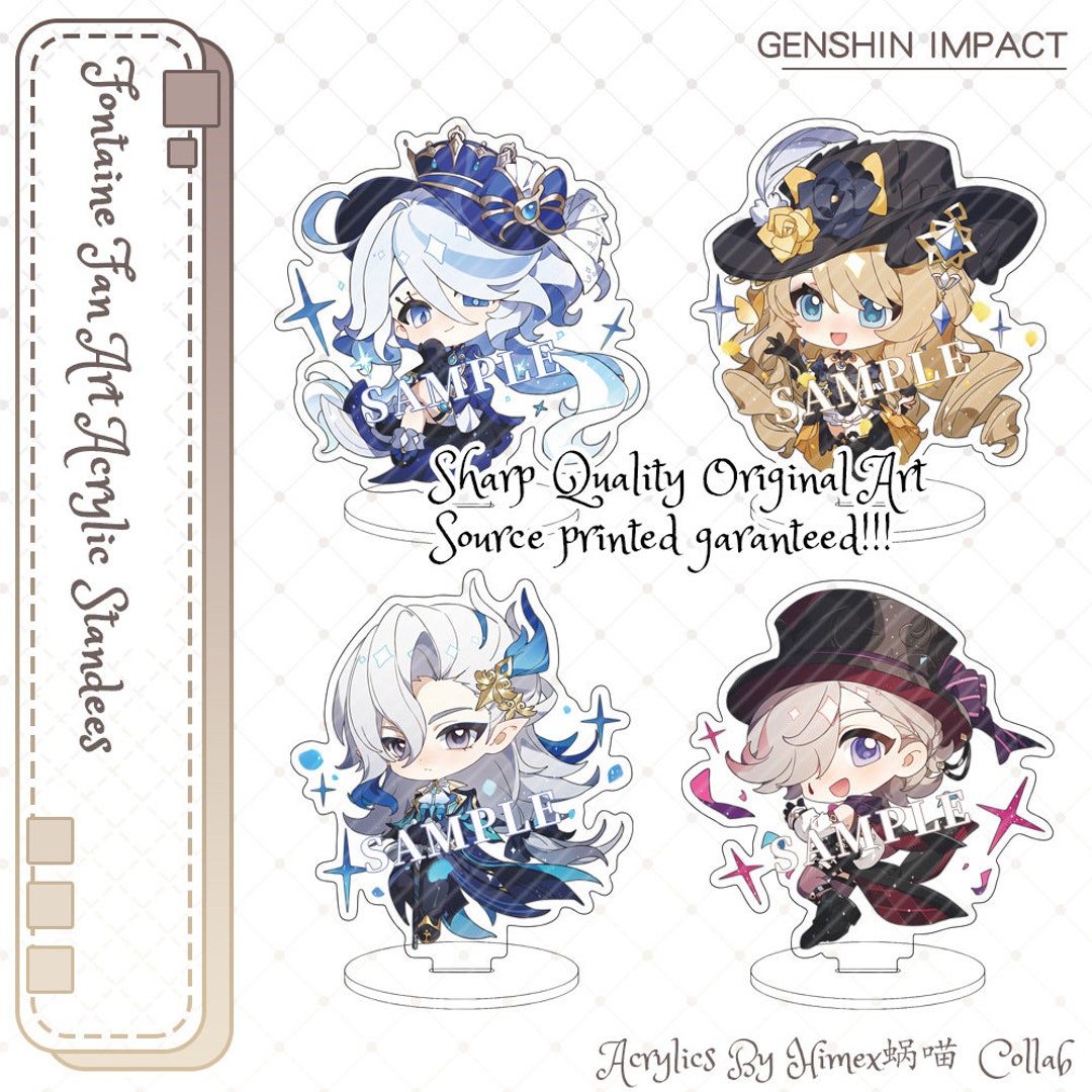 Genshin Impact Acrylic Standeecharms Lyney Lynette - Etsy UK