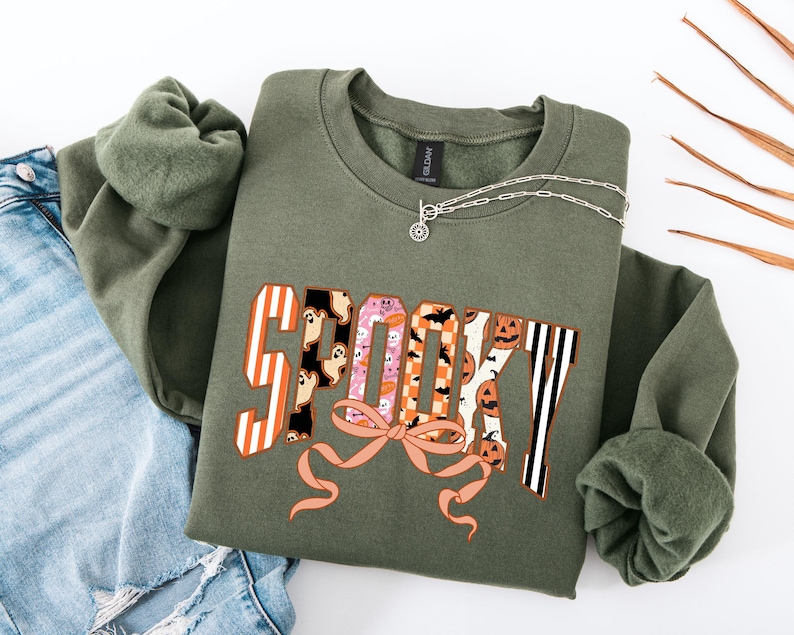 Cute Spooky Sweatshirt, Halloween Sweatshirt, Womens Halloween ...