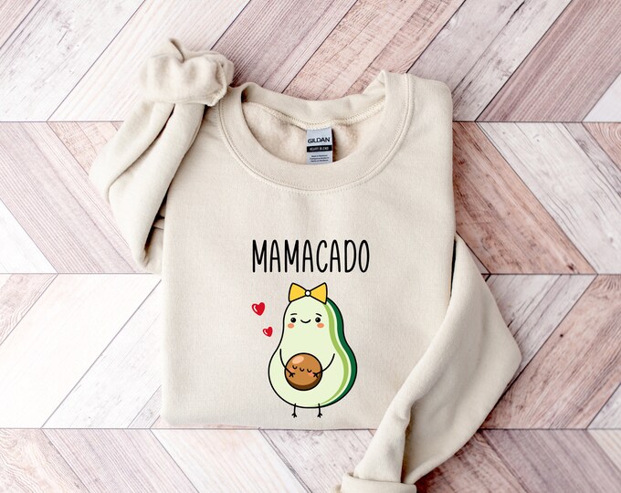 Mamacado Sweatshirt and Hoodie, Baby Announcement Shirt, New Mom Gift ...